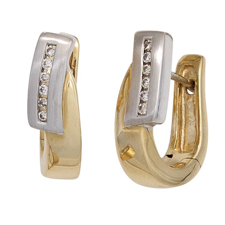 Creolen Gelbgold Weißgold Diamanten günstig bei dekodor